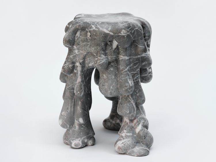 WRINKLE MARBLE PITCH DROP STOOL | GARDE – Garde